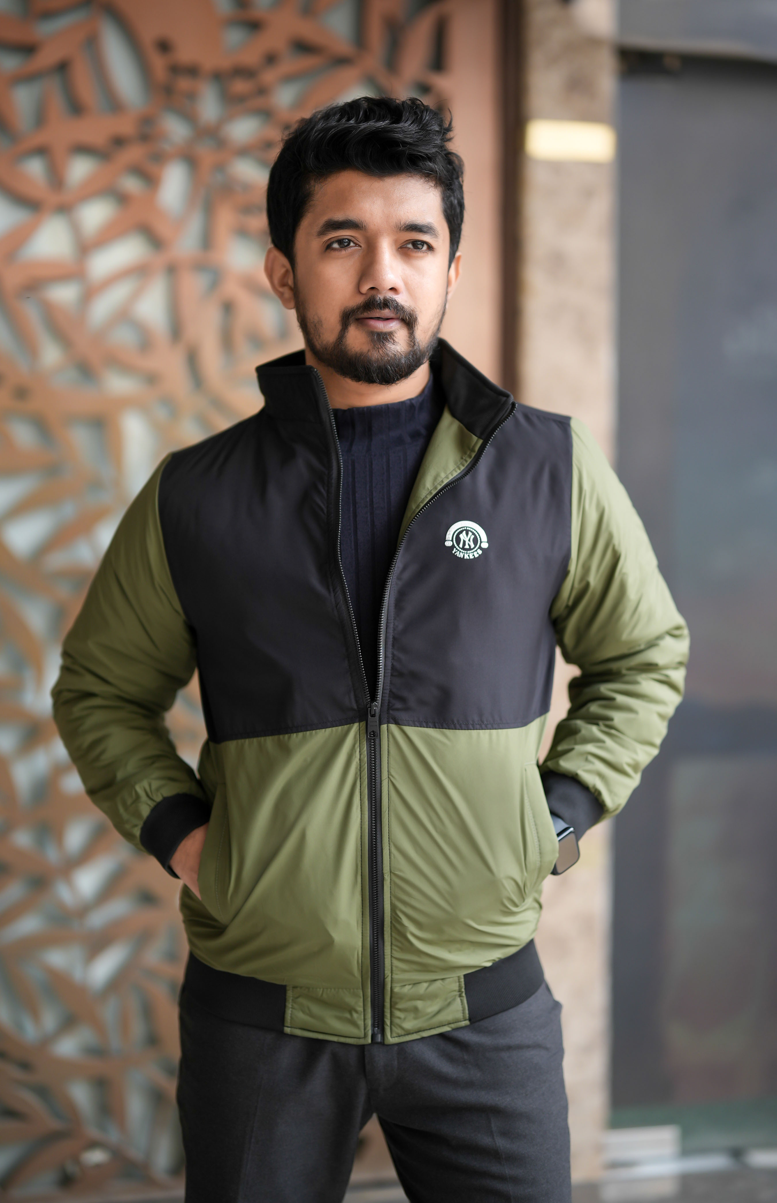High Neck Jacket For Men's